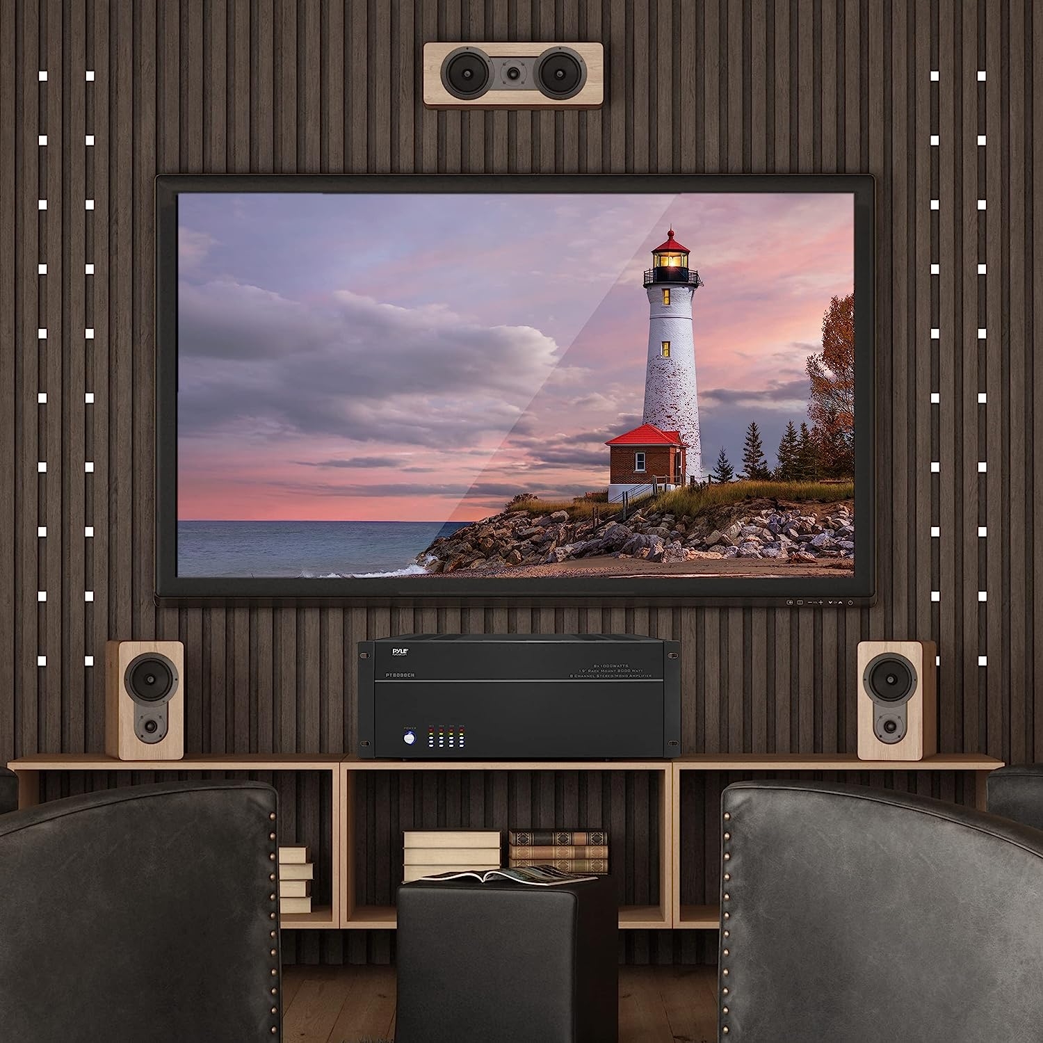 4 Multi-Zone Stereo Amplifier - 19” Rack Mount, Powerful 8000 Watts ...