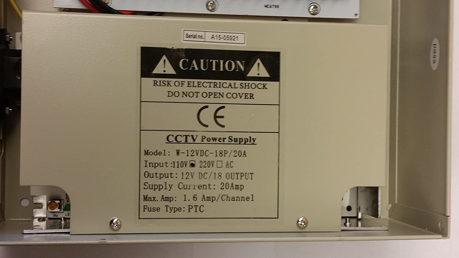CCTV Power Supply Box Distribution Unit 18 Ports Output PTC Fuse 12V DC ...
