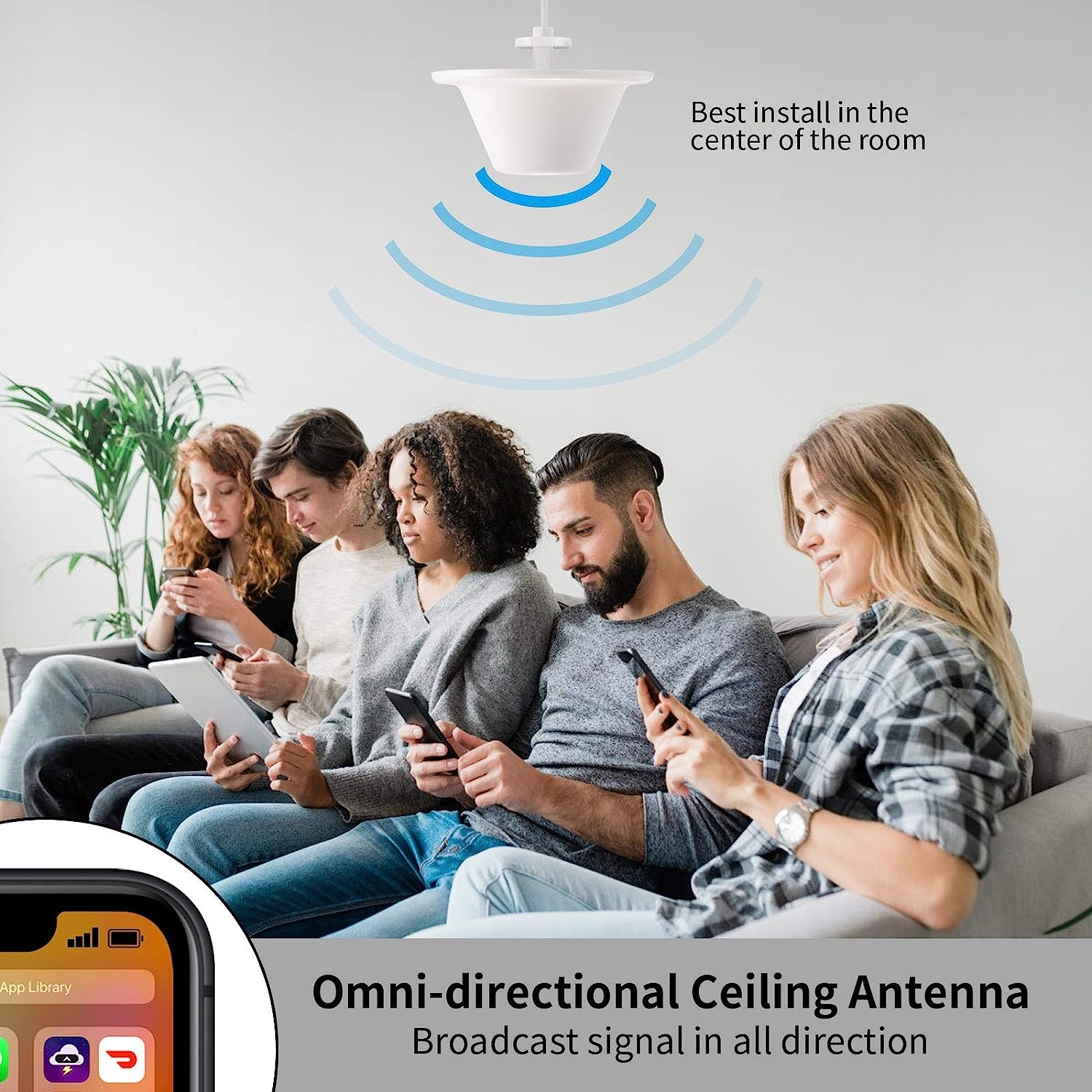 Dome Ceiling Antenna, XRDS-RF OmniDirectional Indoor Antenna 3G/4G/GSM ...