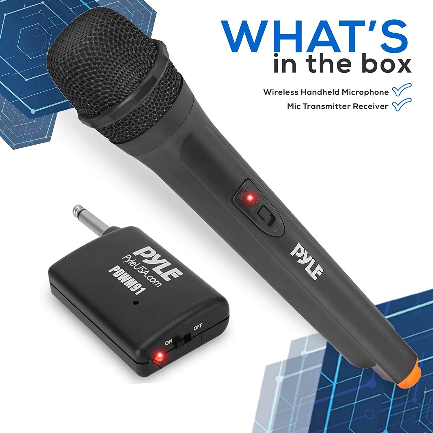 Portable VHF Wireless Microphone System - Professional Battery Operated ...