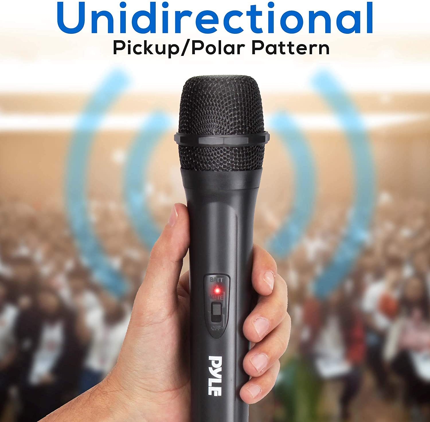 Portable VHF Wireless Microphone System - Professional Battery Operated ...