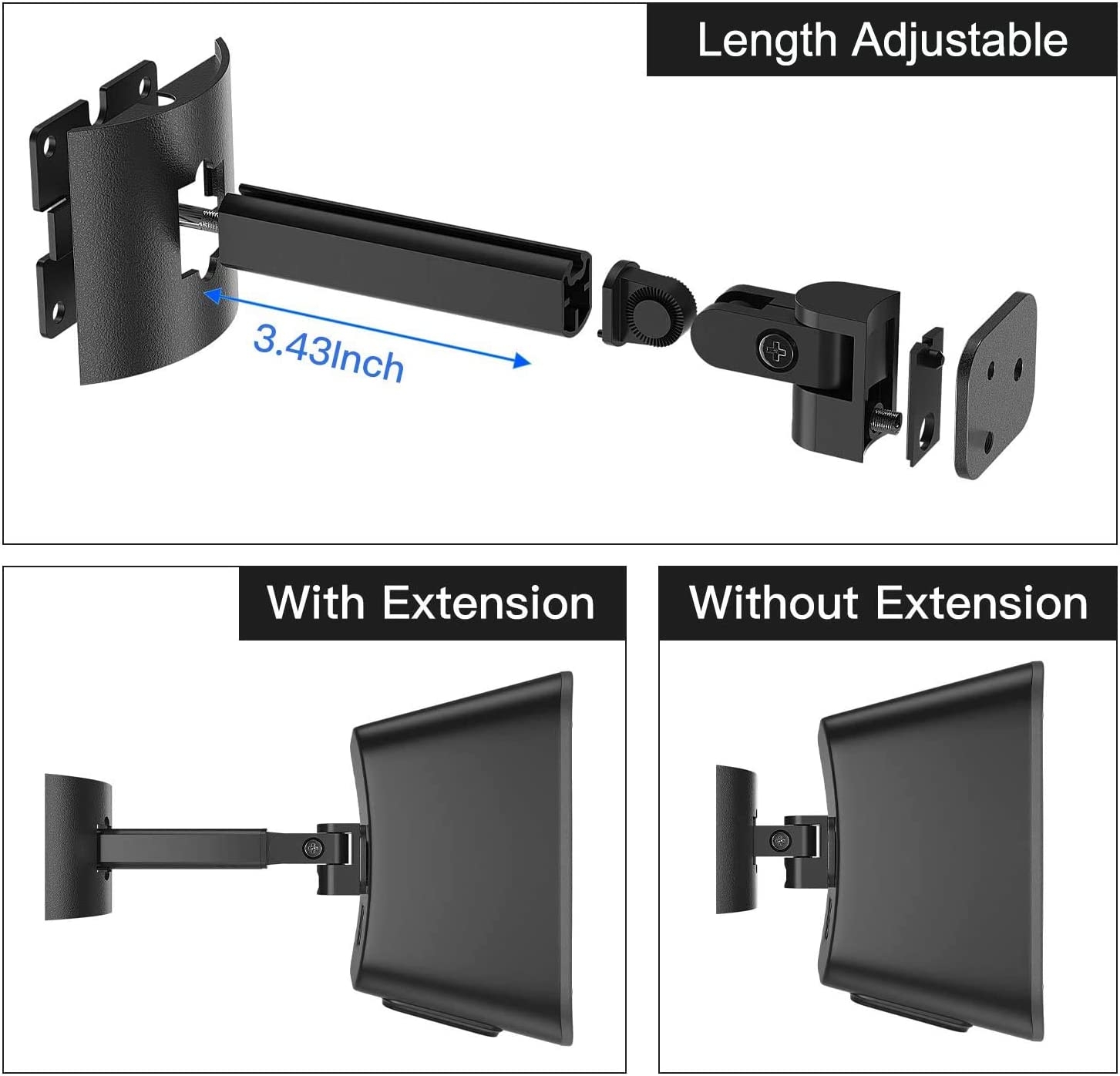 Wall Mount and Ceiling Mount for Logitech Z906 5.1 Surround Sound ...