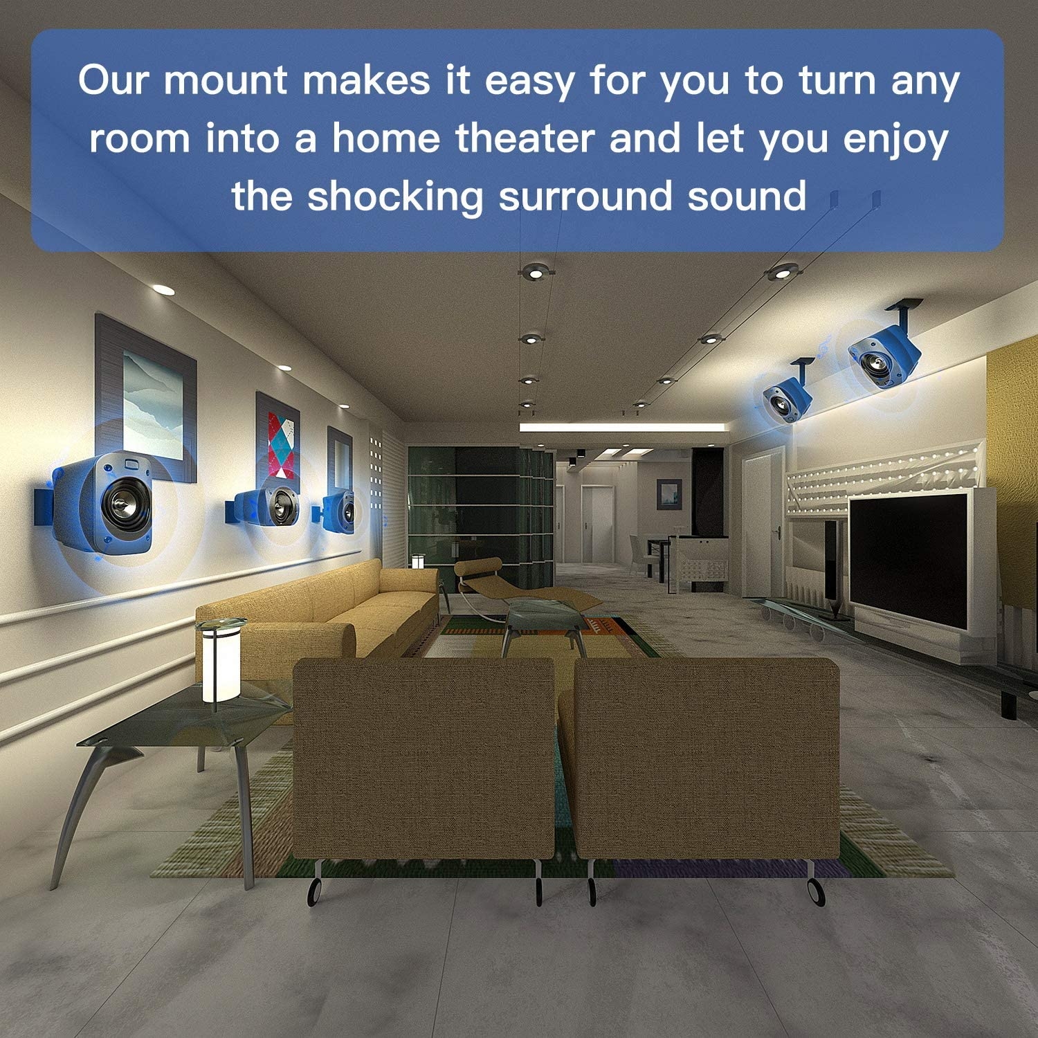 Wall Mount and Ceiling Mount for Logitech Z906 5.1 Surround Sound ...