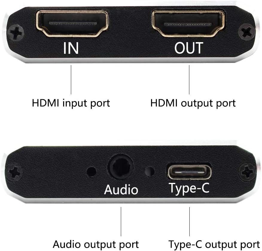 Wiistar HDMI Game Capture Card 1080P HDMI to USB 3.0 Type C Live Video ...
