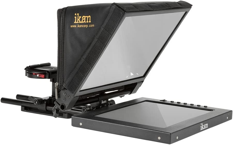 Ikan 12-inch Portable Teleprompter Kit, Adjustable Glass Frame, Easy to Assemble, Extreme ...