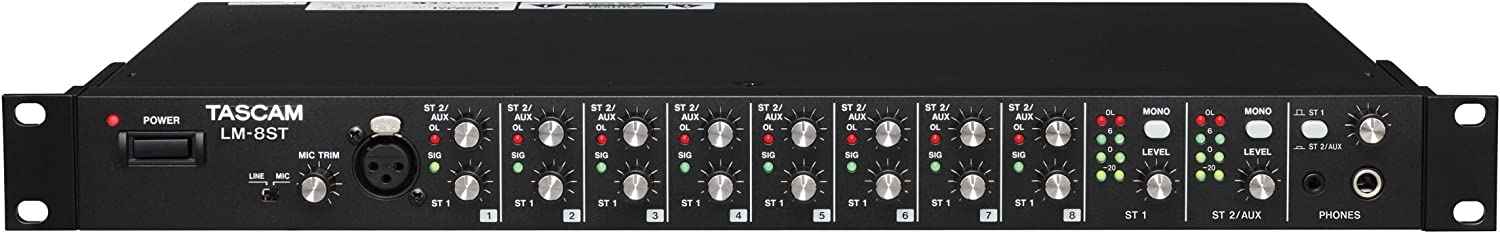 Tascam LM-8ST Rackmount 8-Channel Stereo Line Mixer - Event-Technology ...