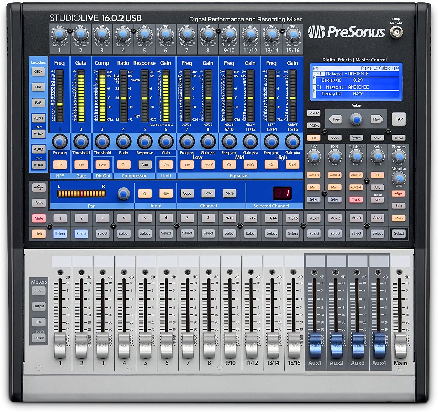 StudioLive 16.0.2 USB 16x2 Performance & Recording Digital Mixer ...