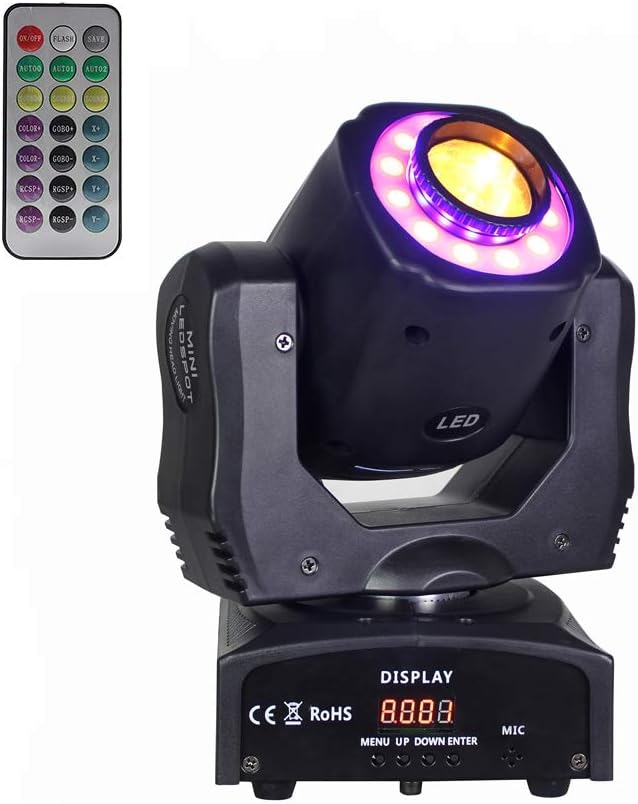 Moving Head Dj Lights 60w Led Stage Lights Dmx 512 Sound Activated 3 ...