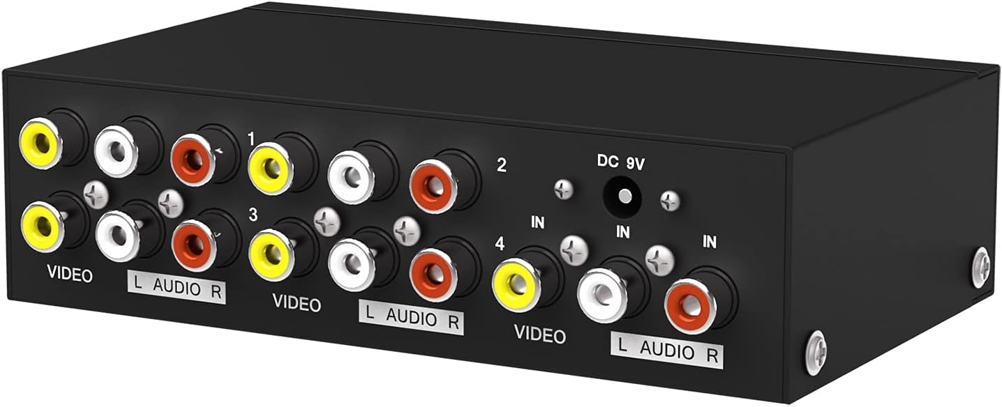 MT-VIKI 4 Way 3 RCA Splitter Composite Video Audio Distribution (1 in 4 ...
