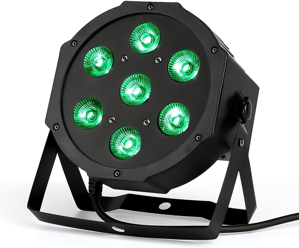 HYUDJ Stage Lights 7x12W Uplights with Strict Testing 4in1 RGBW LED Par ...