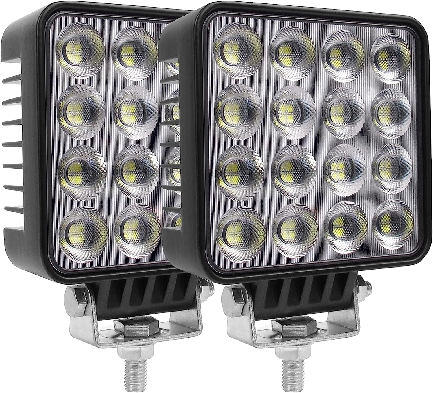 Square LED Light Pods for Trucks 5 Inch LED Work Light 4x4 Off Road 12V ...