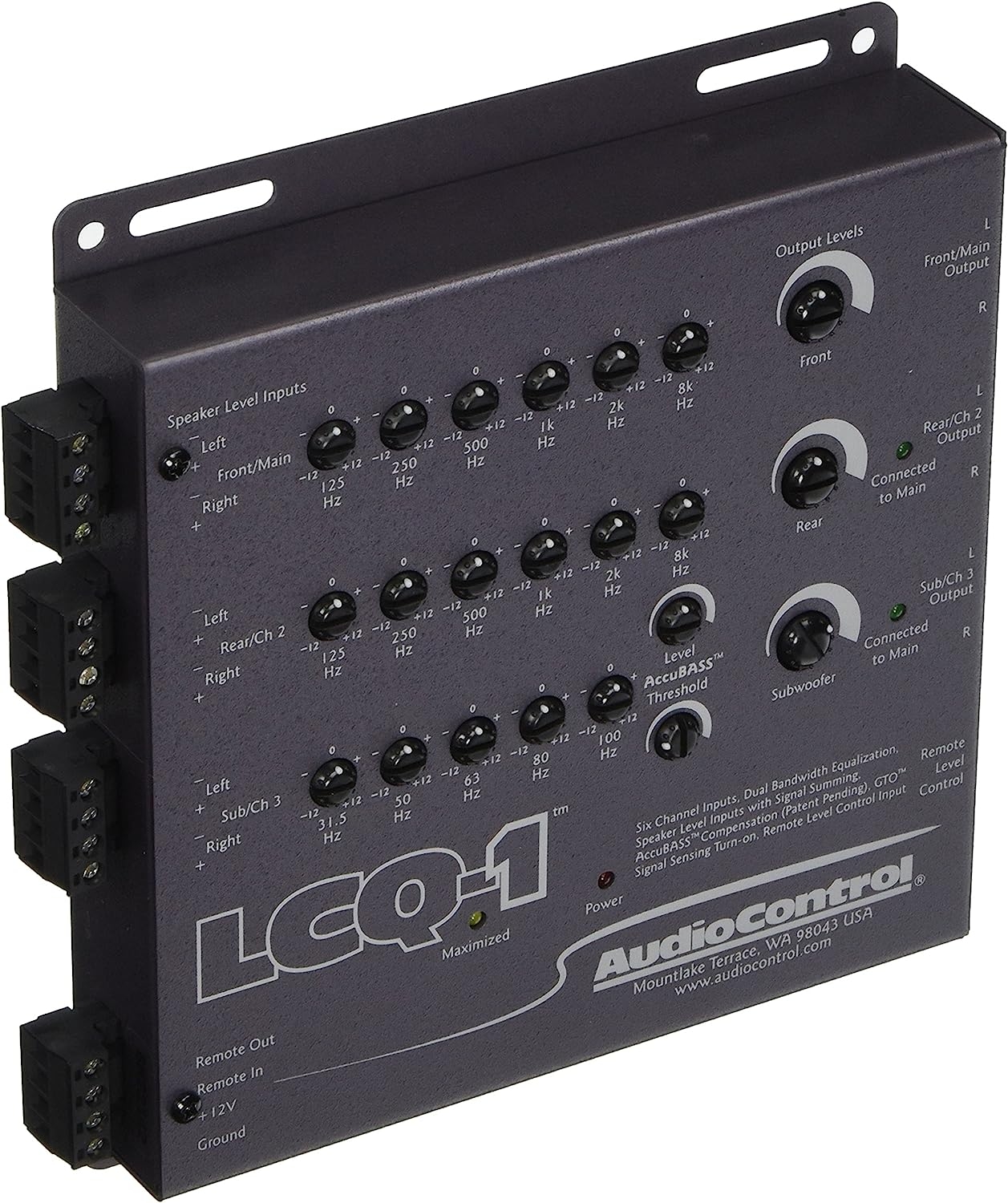 Audio Control LCQ1 Black Color 6-Channel Car Audio Line Output ...
